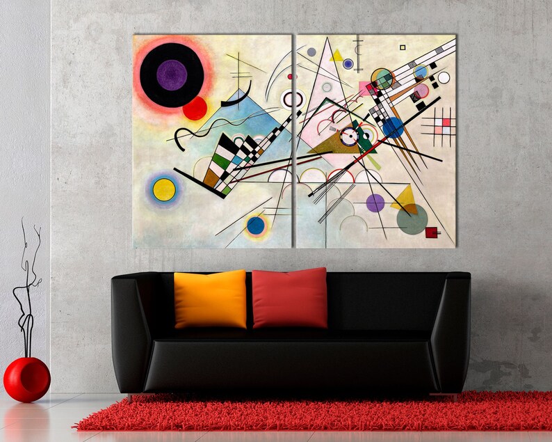 Kandinsky Composition 8 Canvas Print: Abstract Geometric Art - Etsy