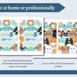 Editable Squishmallow Birthday Invitation: Neutral Party Theme (digital ...