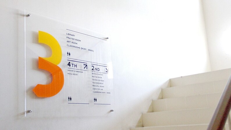 Fully Customized Directory Sign for Floor Levels, Wall Sign, Custom ...