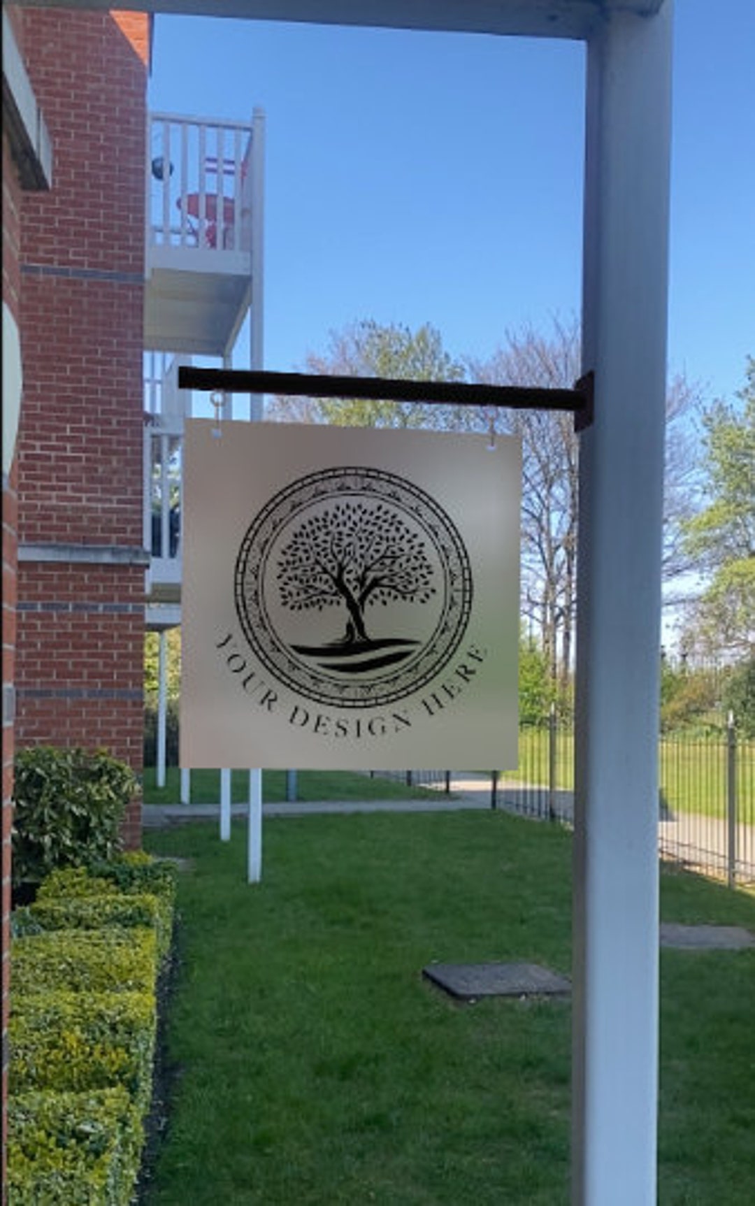 Hanging Projecting Sign With Aluminium Plate, Store Front Sign, Custom ...