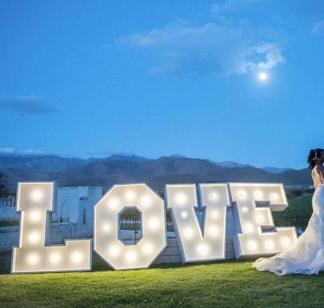 Led Marquee Letters Light, Marquee Sign 4pc LOVE, Wedding, Birthday and ...