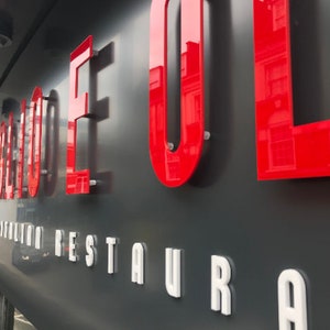 Custom Acrylic Cutout Letter Signs for Businesses, 3D Acrylic Wall Sign ...