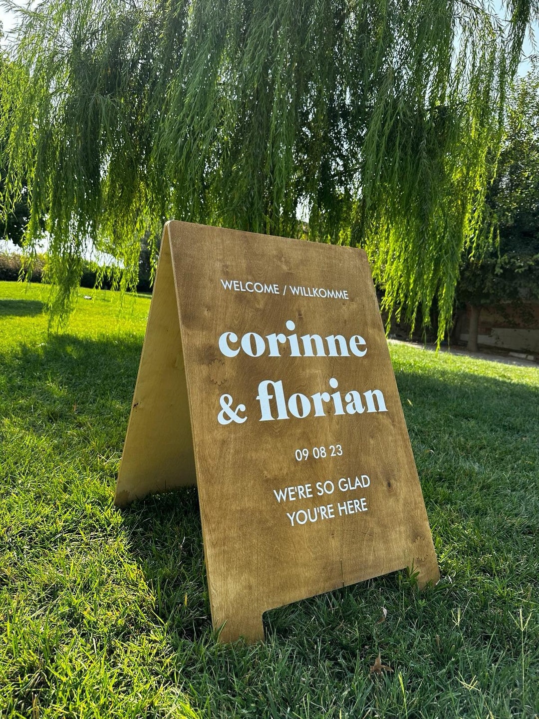 Custom Sidewalk Sign, Marketing Sign, Wooden A-board Sign, Personalized A-frame Sign, Custom ...