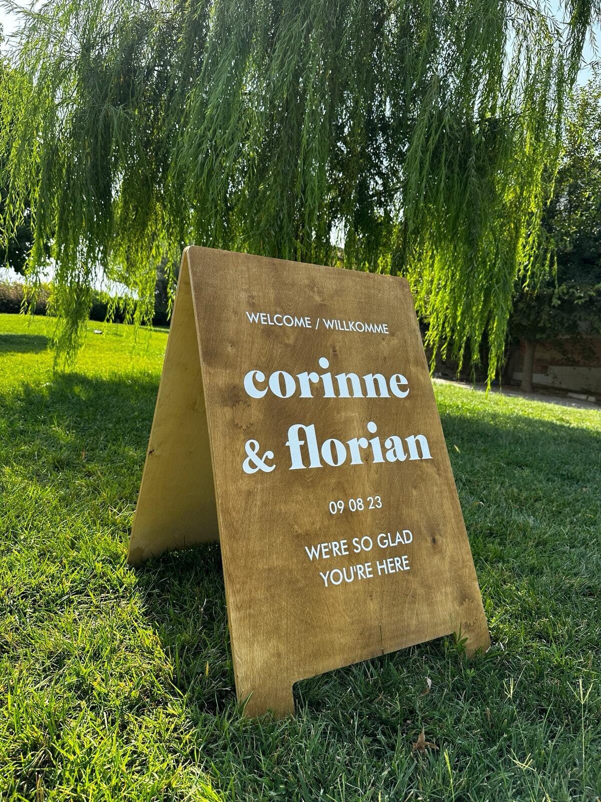 Custom Sidewalk Sign, Marketing Sign, Wooden A-board Sign, Personalized ...