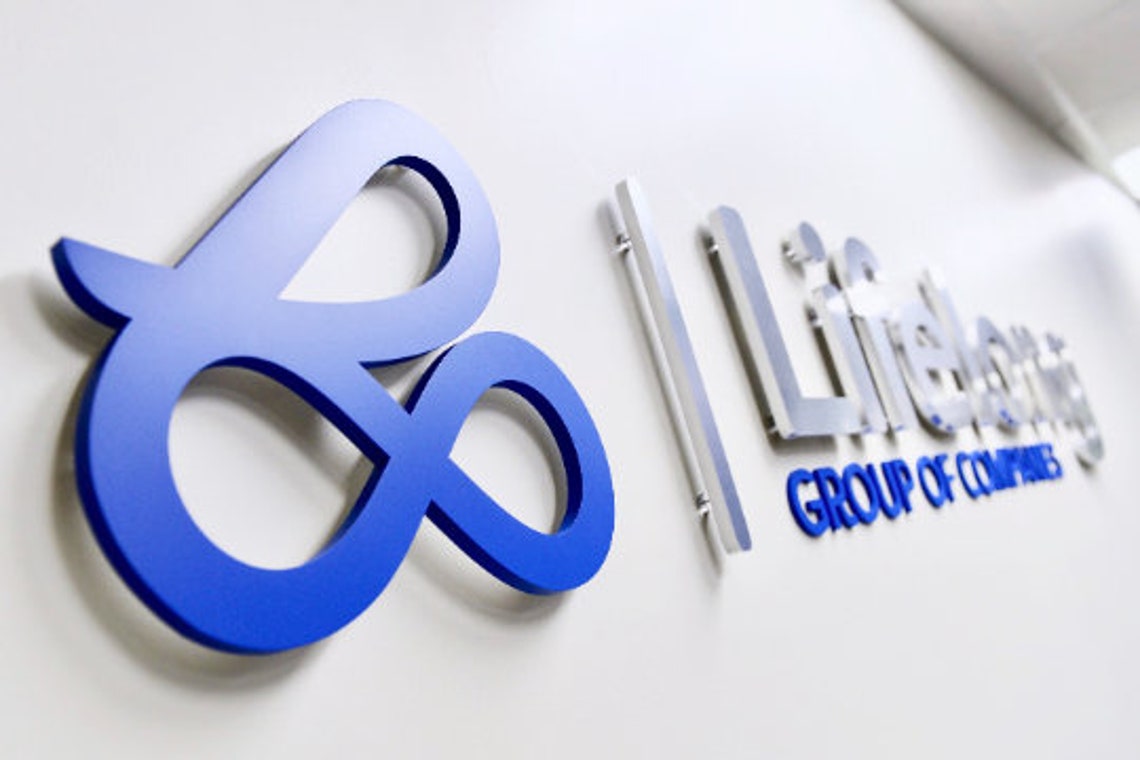 Custom Acrylic Cutout Letter Signs for Businesses, 3D Acrylic Wall Sign ...