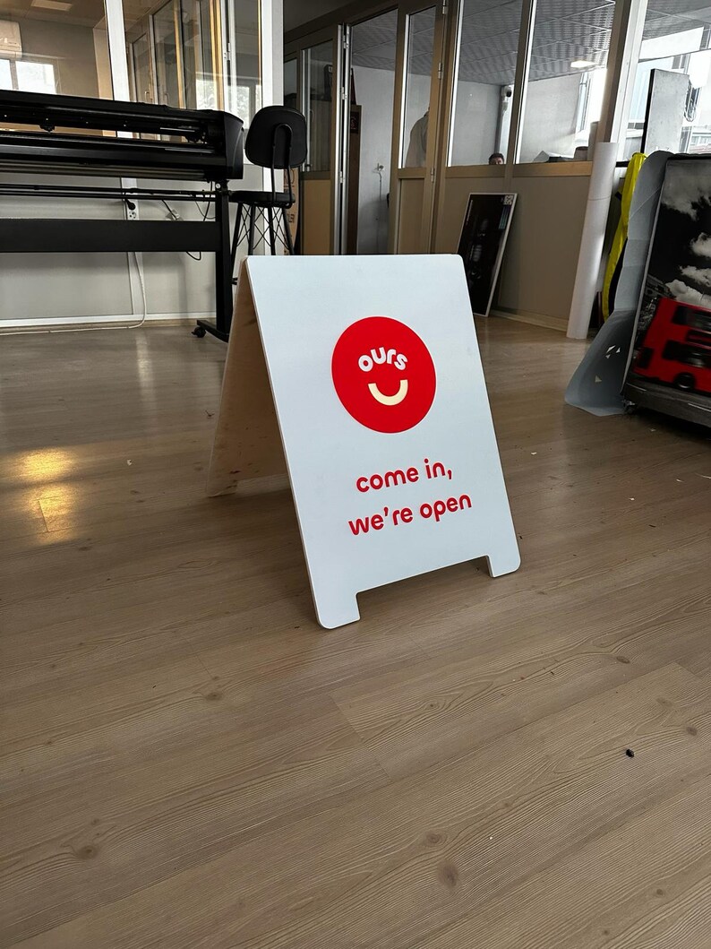 Custom Sidewalk Sign, Marketing Sign, Wooden A-board Sign, Personalized A-frame Sign, Custom ...