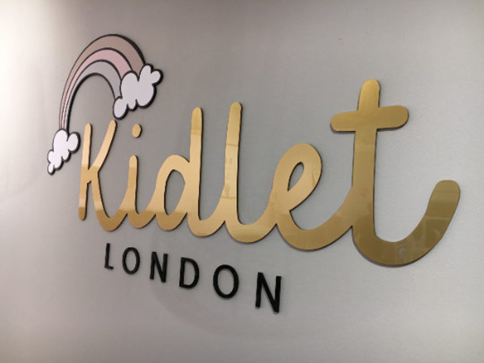 Custom Acrylic Cutout Letter Signs for Businesses, 3D Acrylic Wall Sign ...