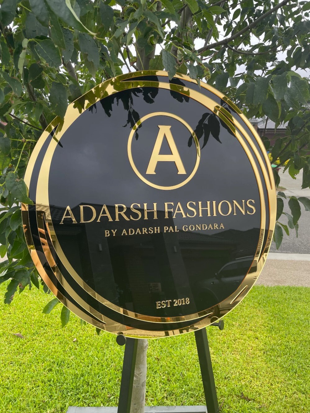 Round Acrylic Business Logo 3D Sign, Custom Logo Round Acrylic ...