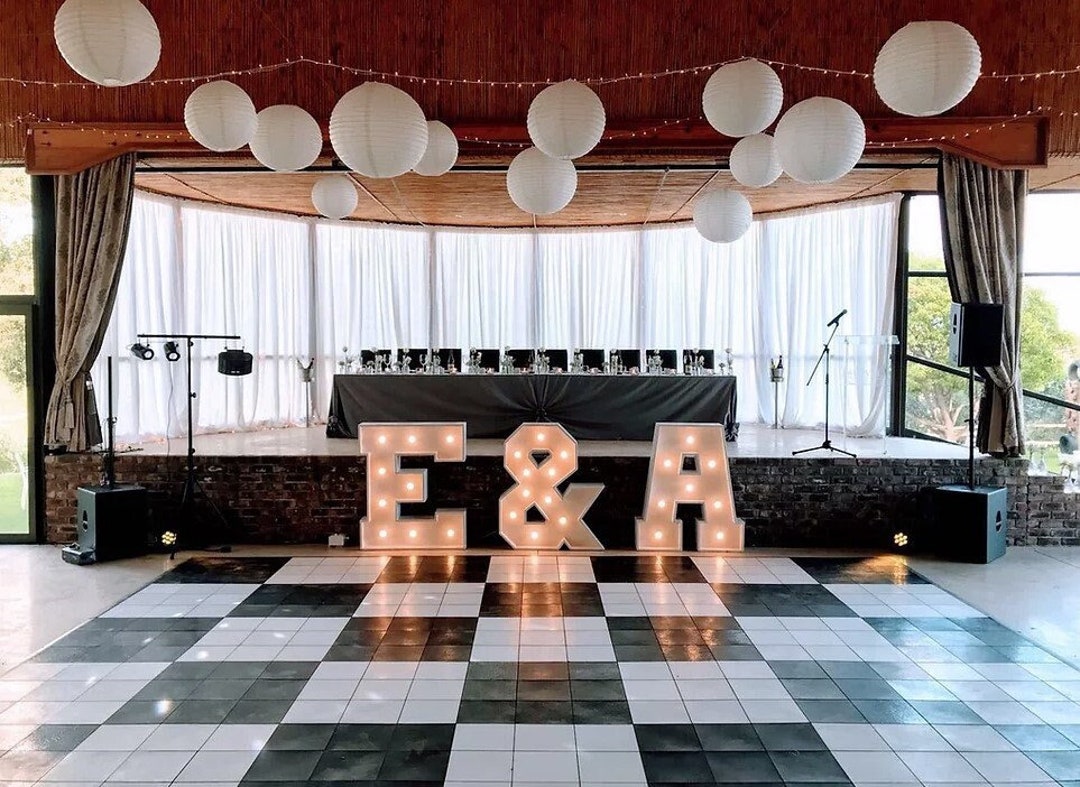 Marquee Name Signboard, Marquee Sign 3pc Marquee Letters, Metal Custom ...