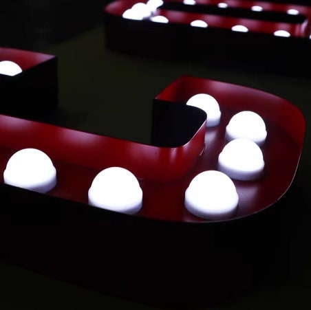 Retro Bulb Sign, Illuminated Custom Lightbox Sign, Custom Light Bulb ...