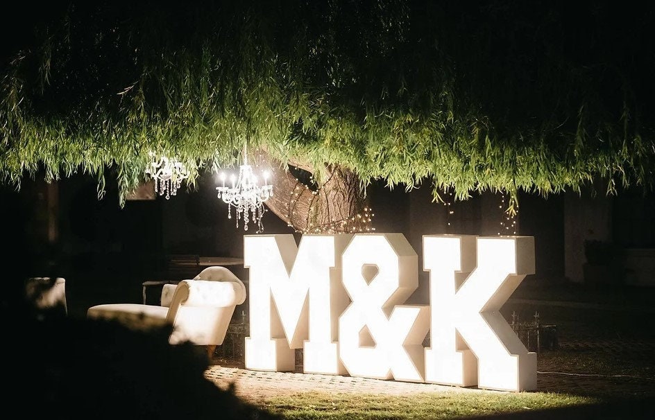 Marquee Name Signboard, Marquee Sign 3pc Marquee Letters, Metal Custom ...