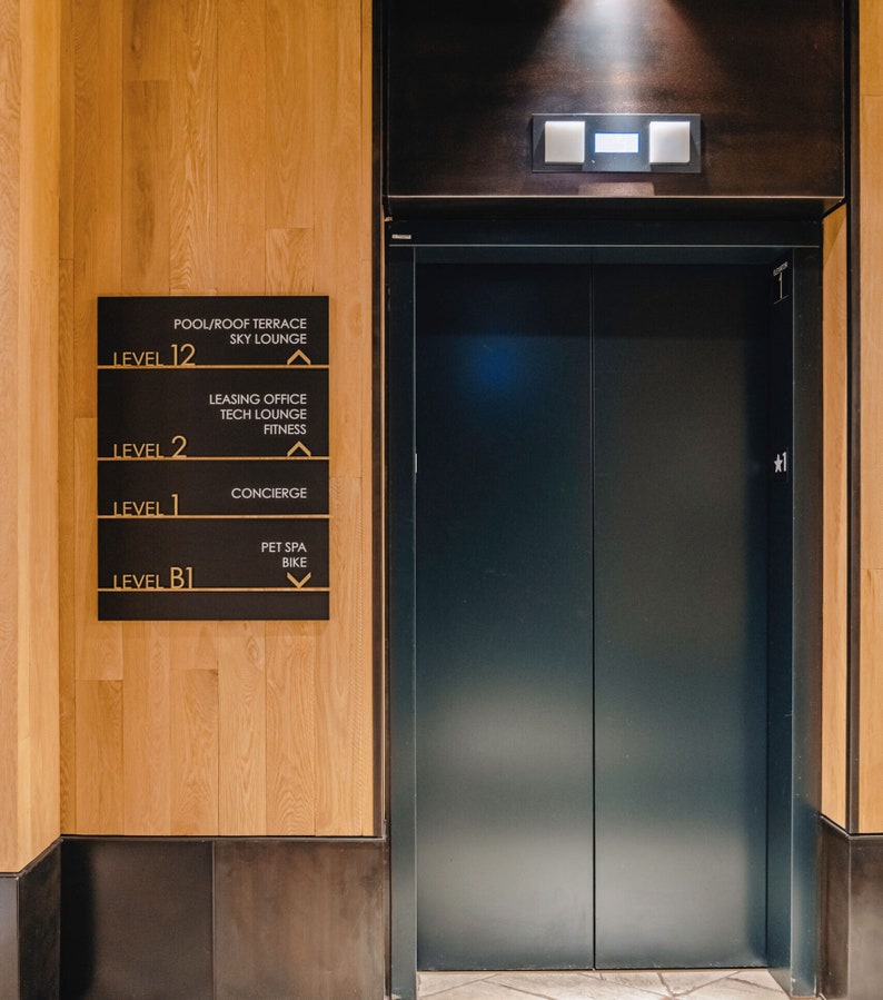 Elegant Acrylic Wayfinding, Location Signage, Custom Office, Apartment ...