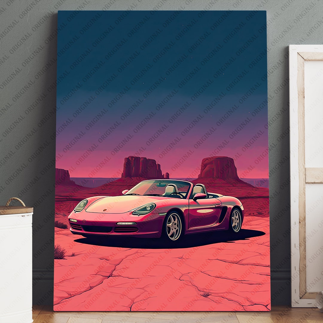 Porsche 986 Boxster Inspired Poster Canvas Wall Art, Car Poster, Car ...