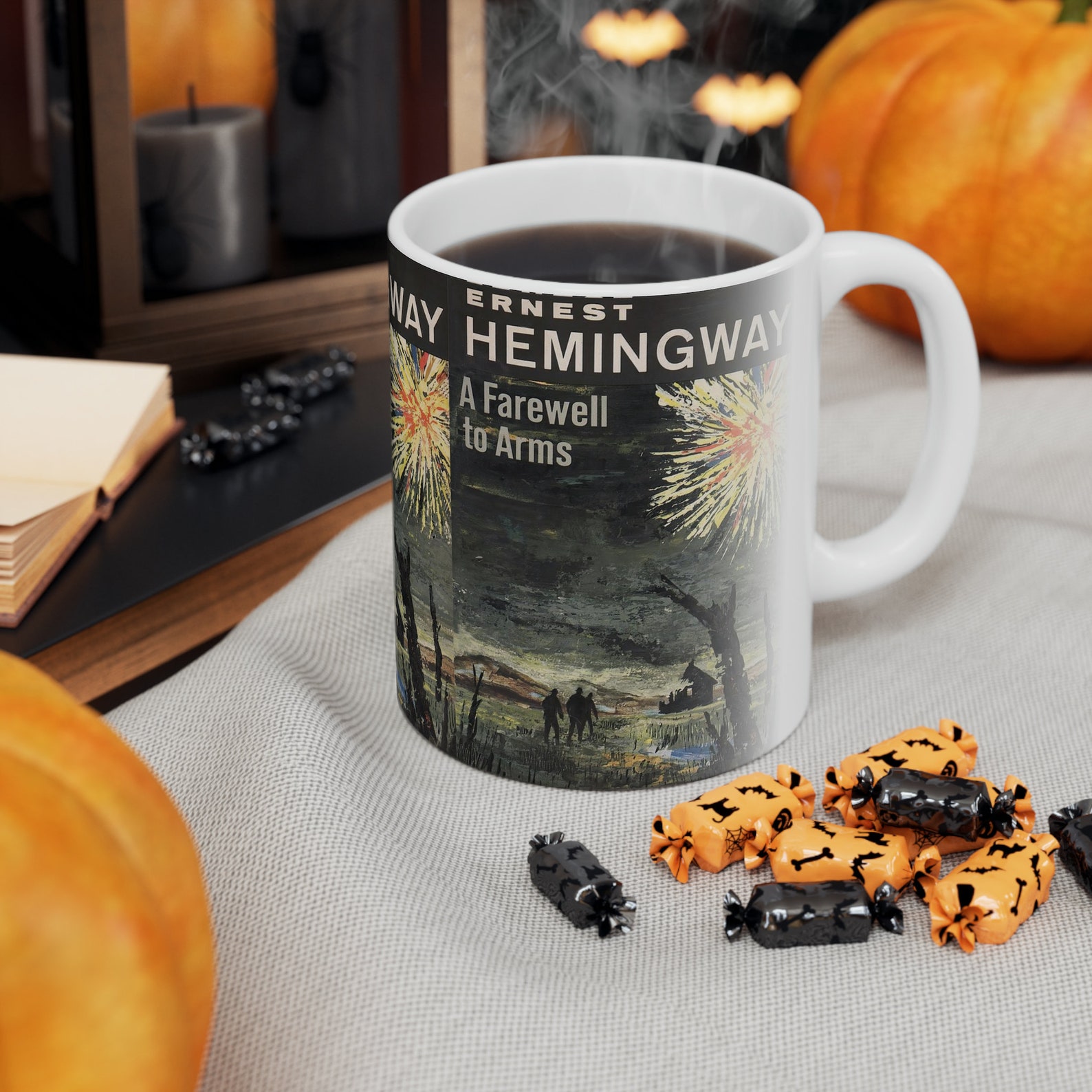 Ernest Hemingway's A Farewell to Arms Book Cover Coffee Mug, Book Mugs ...