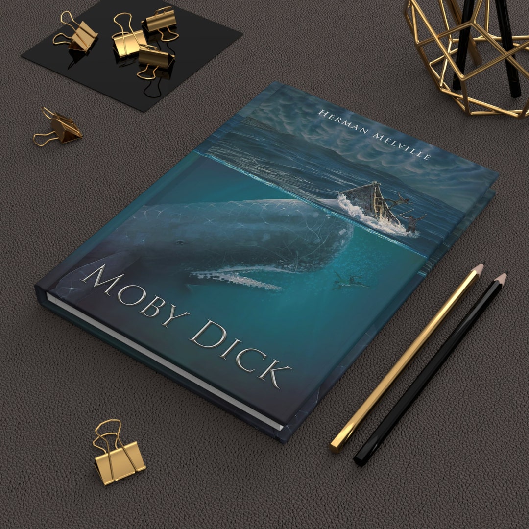 Herman Melville's Moby Dick Notebook, Book Journal, Hardcover Notebook ...