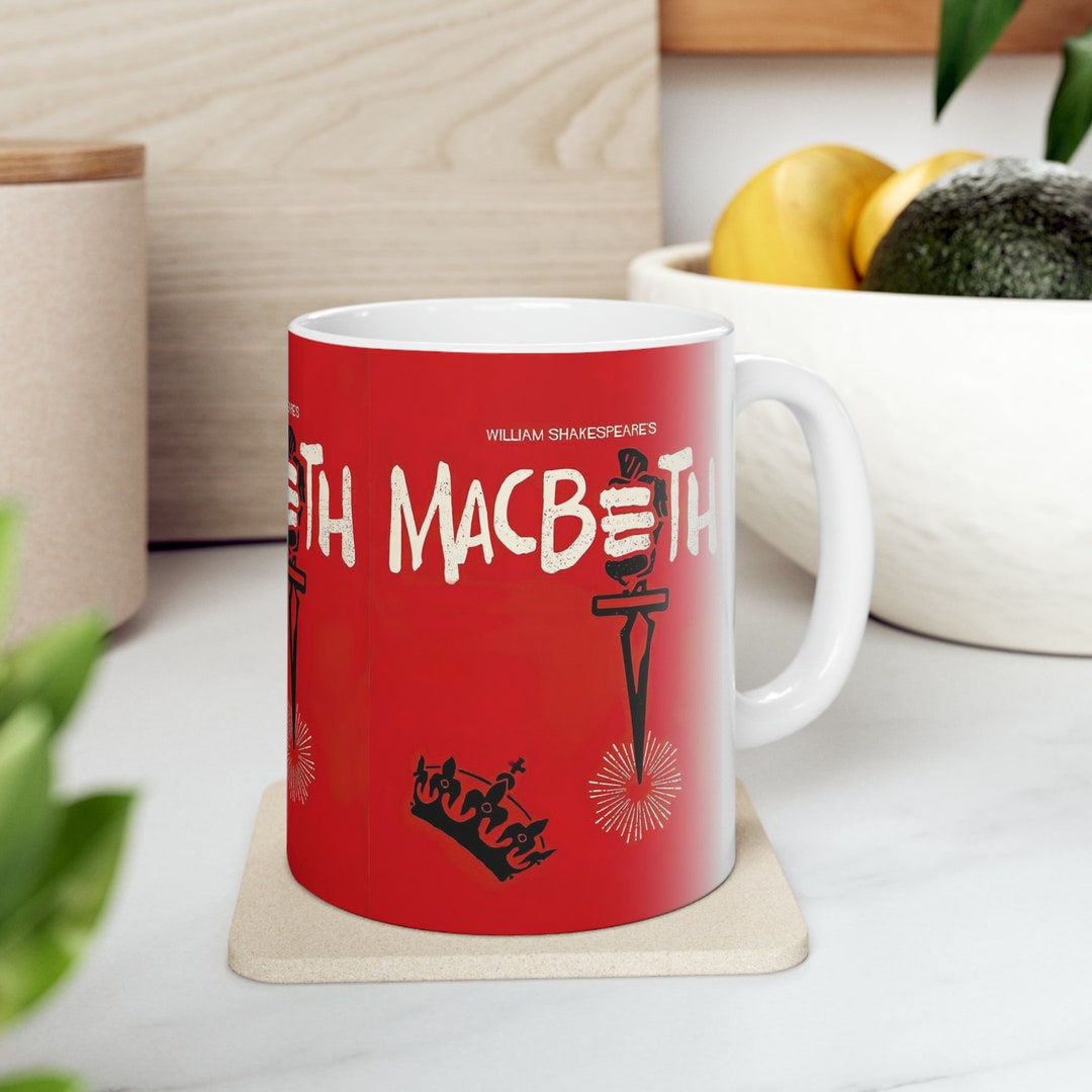 William Shakespeare's Macbeth Book Cover Coffee Mug, Book Mugs, Coffee ...
