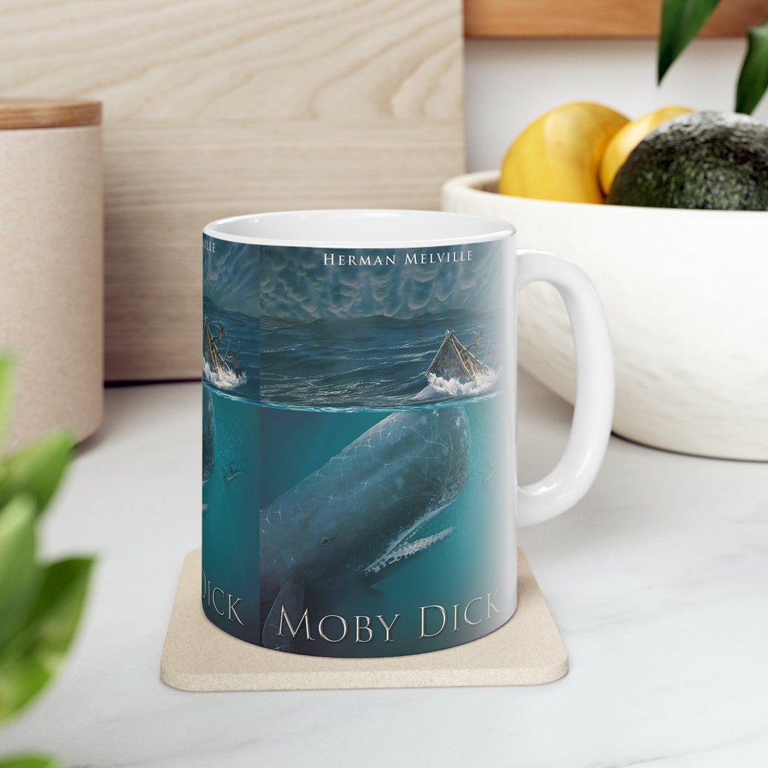 Herman Melville's Moby Dick Book Cover Coffee Mug, Book Mugs, Coffee ...