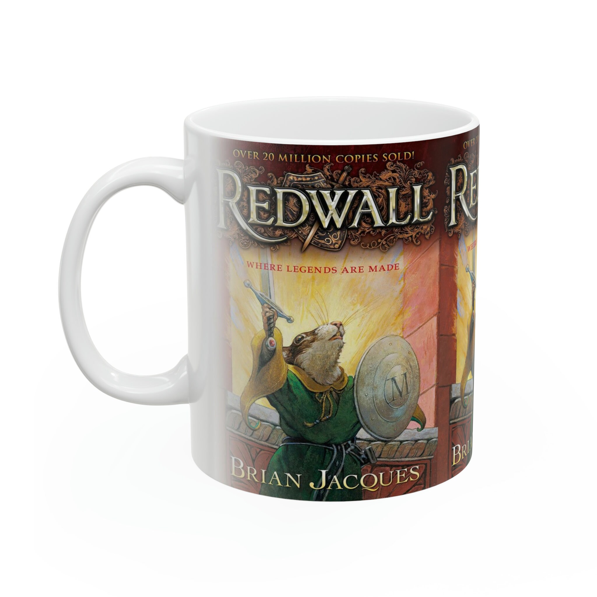 Brian Jacques's Redwall Book Cover Coffee Mug, Book Mugs, Coffee Cup ...