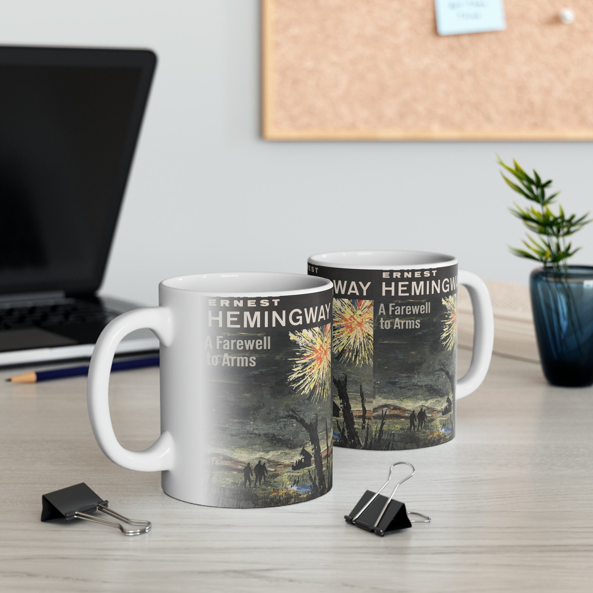 Ernest Hemingway's A Farewell to Arms Book Cover Coffee Mug, Book Mugs ...