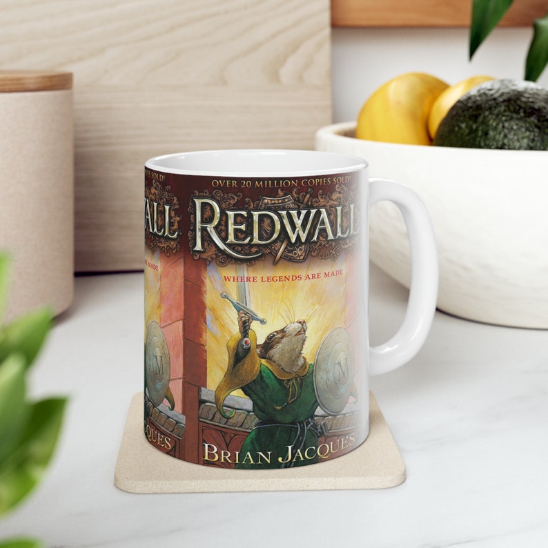 Brian Jacques's Redwall Book Cover Coffee Mug, Book Mugs, Coffee Cup ...