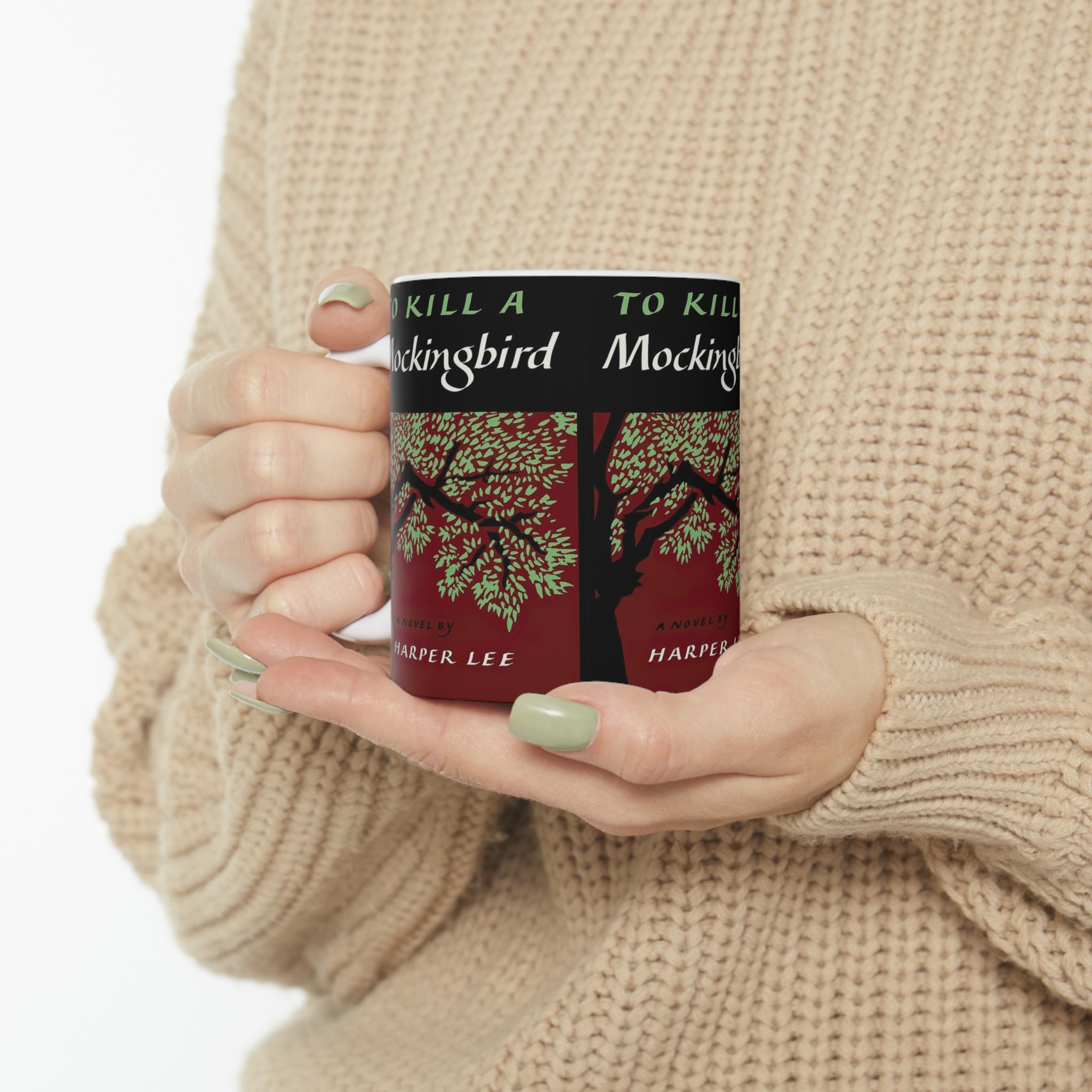 Harper Lee's to Kill a Mockingbird Book Cover Coffee Mug, Book Mugs ...