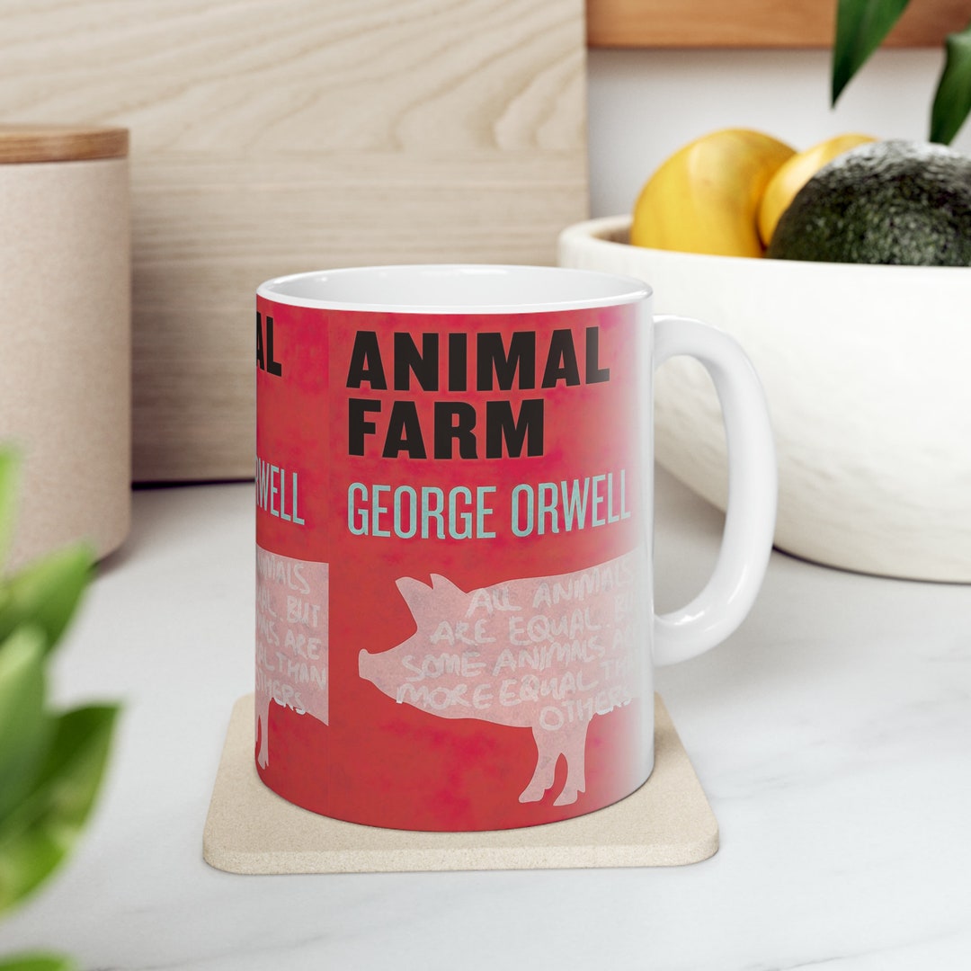 George Orwell's Animal Farm Book Cover Coffee Mug, Book Mugs, Coffee ...