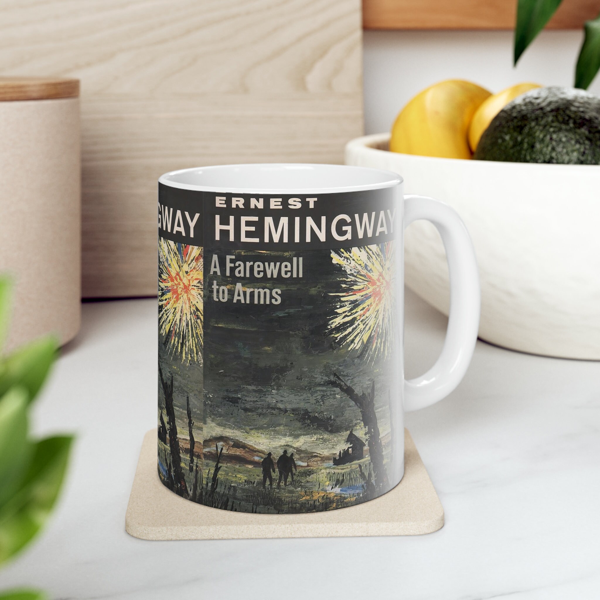 Ernest Hemingway's A Farewell to Arms Book Cover Coffee Mug, Book Mugs ...