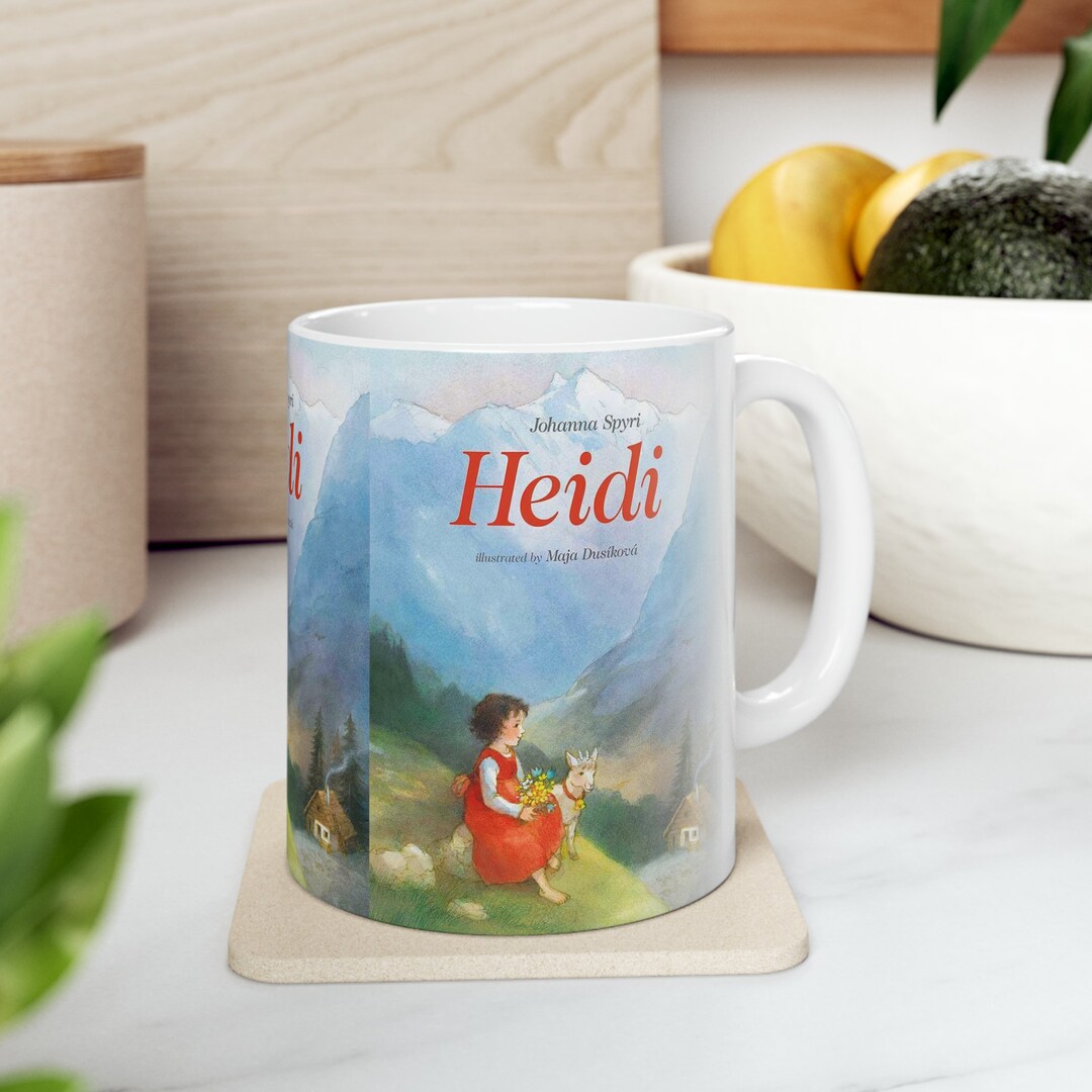 Johanna Spyri's Heidi Book Cover Coffee Mug, Book Mugs, Coffee Cup ...