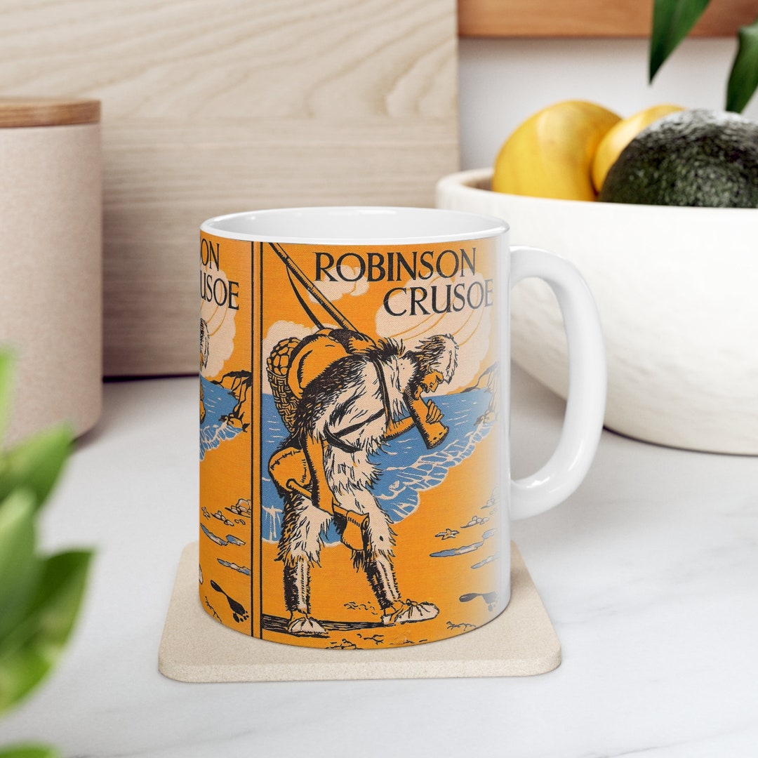 Daniel Defoe's Robinson Crusoe Coffee Mug, Book Mugs, Coffee Cup ...