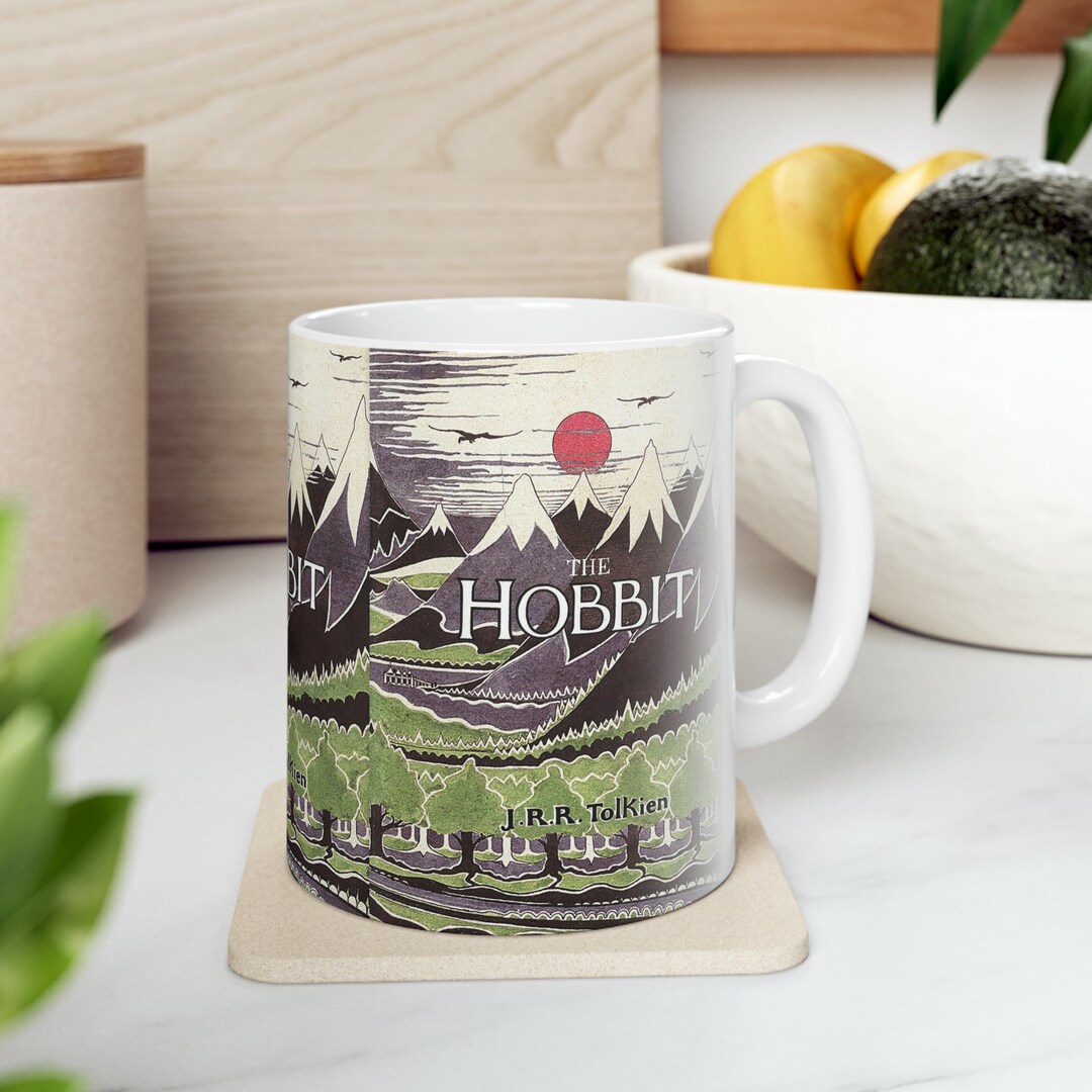 J. R. R. Tolkien's the Hobbit Book Cover Coffee Mug, Book Mugs, Coffee ...