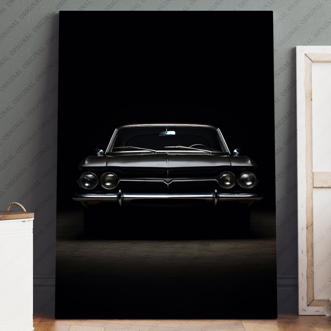 1965 Chevy Corvair Inspired Poster Canvas Wall Art, Car Poster, Car Art ...