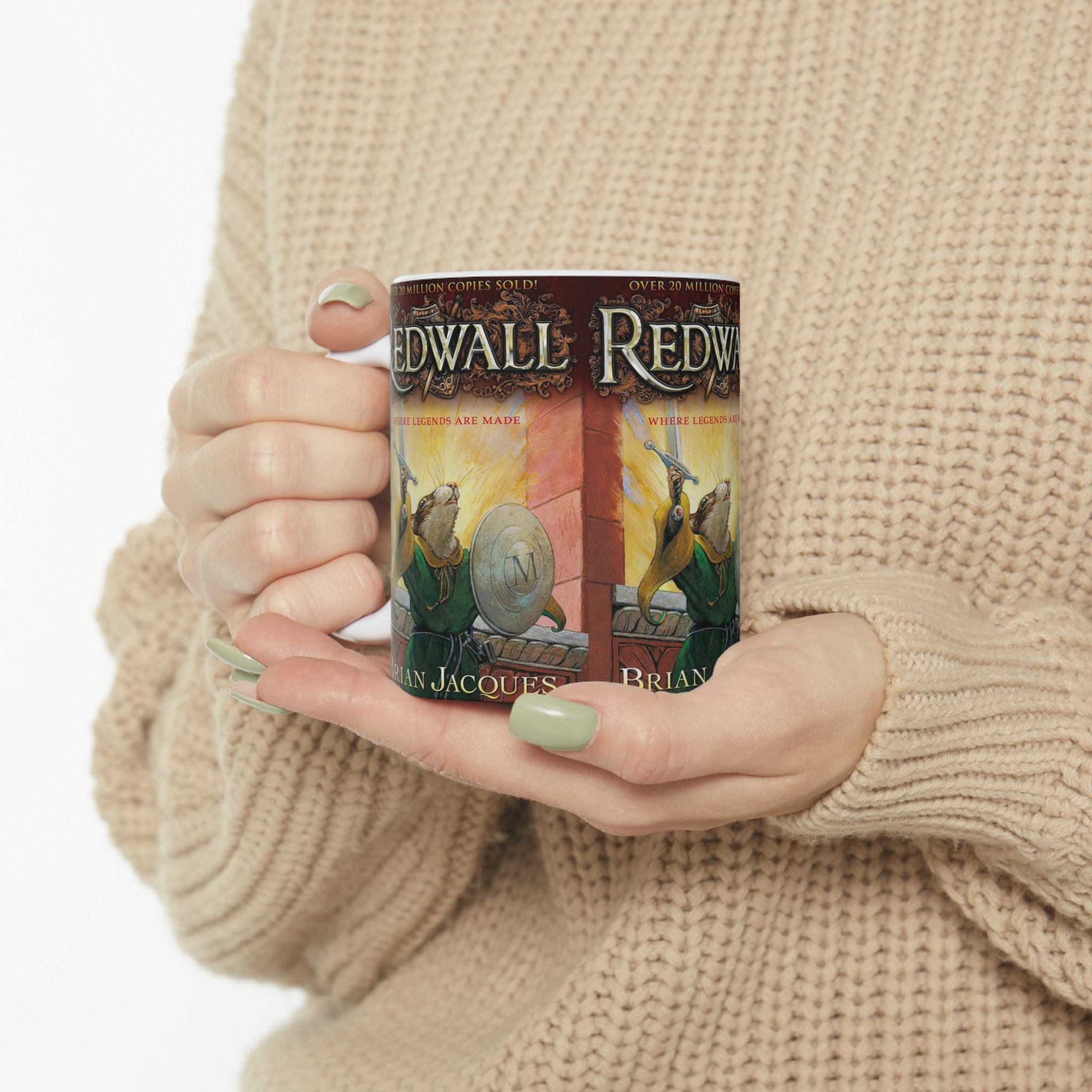 Brian Jacques's Redwall Book Cover Coffee Mug, Book Mugs, Coffee Cup ...