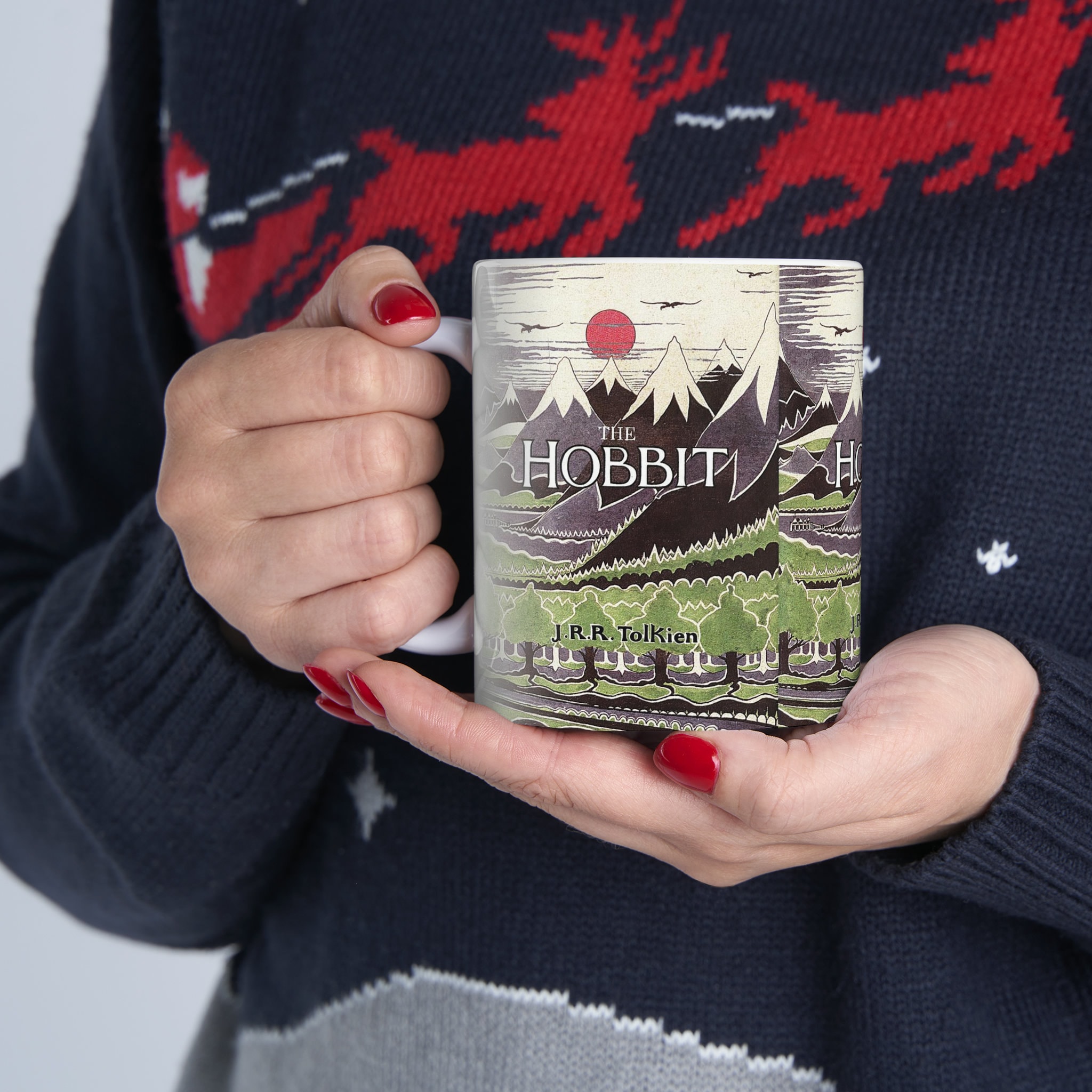 J. R. R. Tolkien's the Hobbit Book Cover Coffee Mug, Book Mugs, Coffee ...