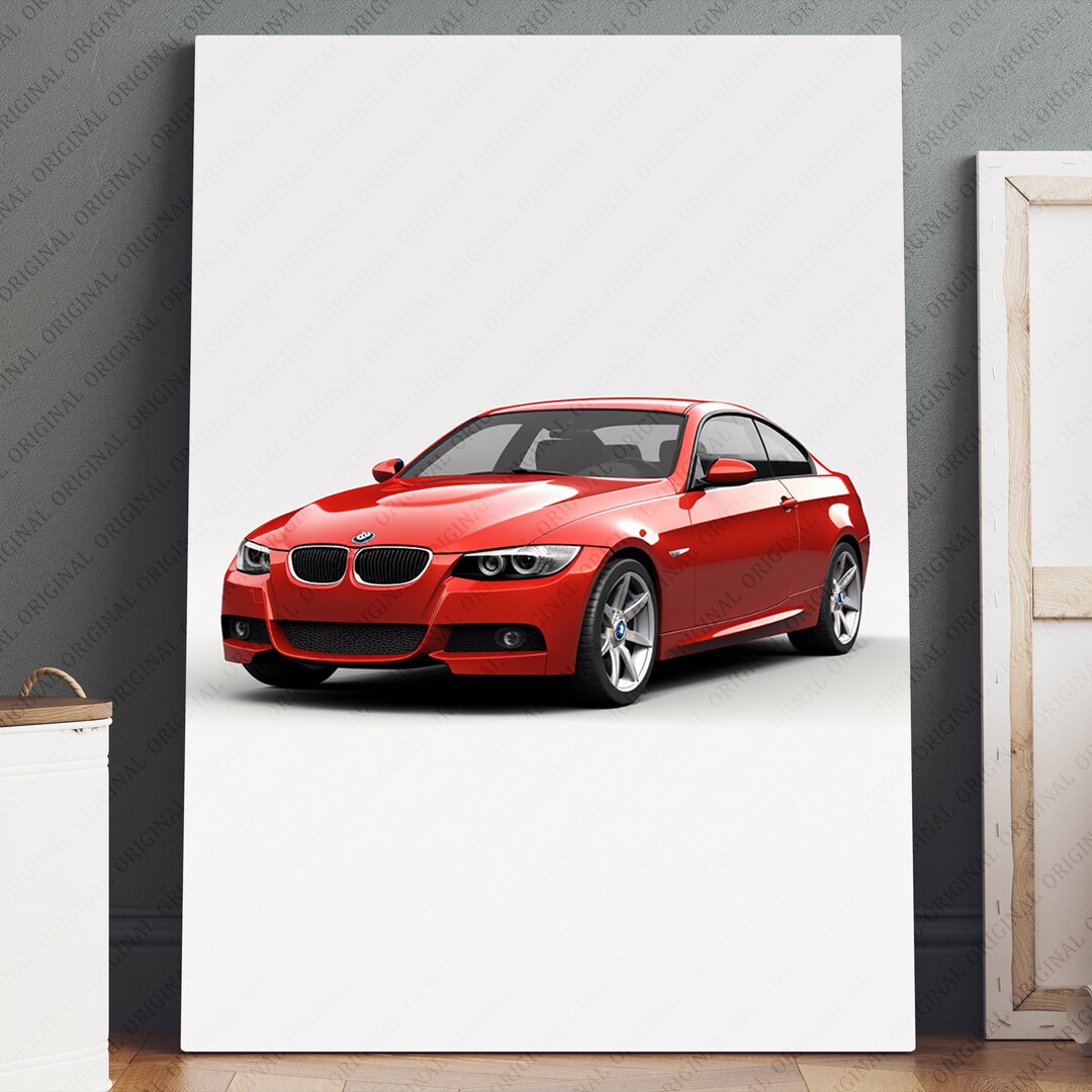 BMW 3 Series 335i E92 Inspired Poster Canvas Wall Art, Car Poster, Car ...