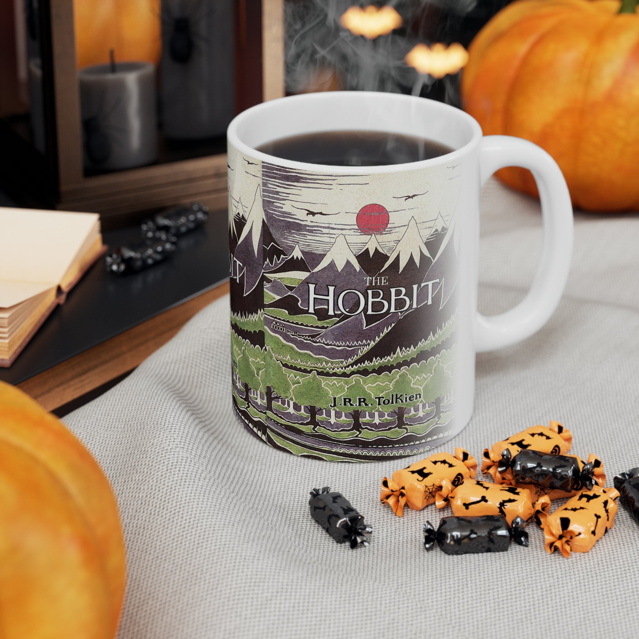 J. R. R. Tolkien's the Hobbit Book Cover Coffee Mug, Book Mugs, Coffee ...