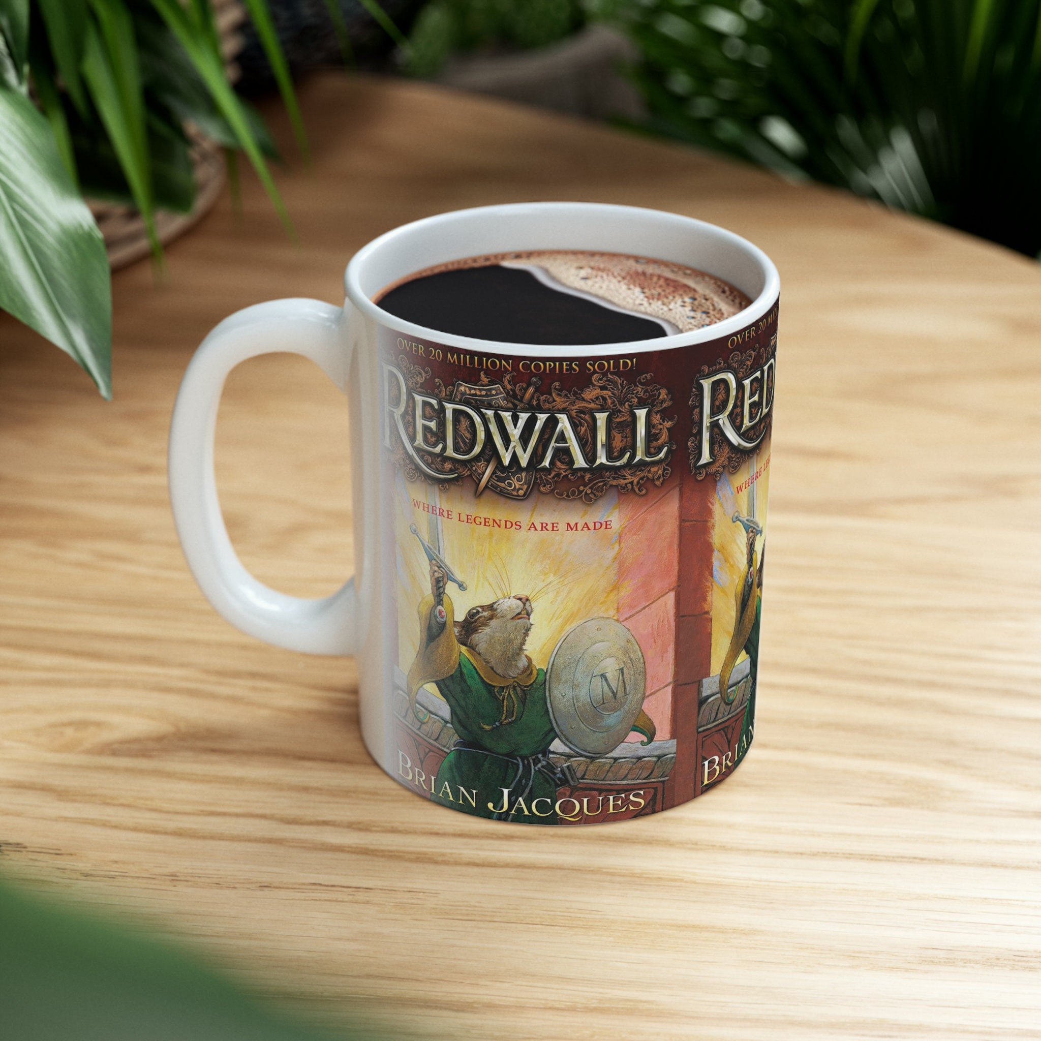 Brian Jacques's Redwall Book Cover Coffee Mug, Book Mugs, Coffee Cup ...