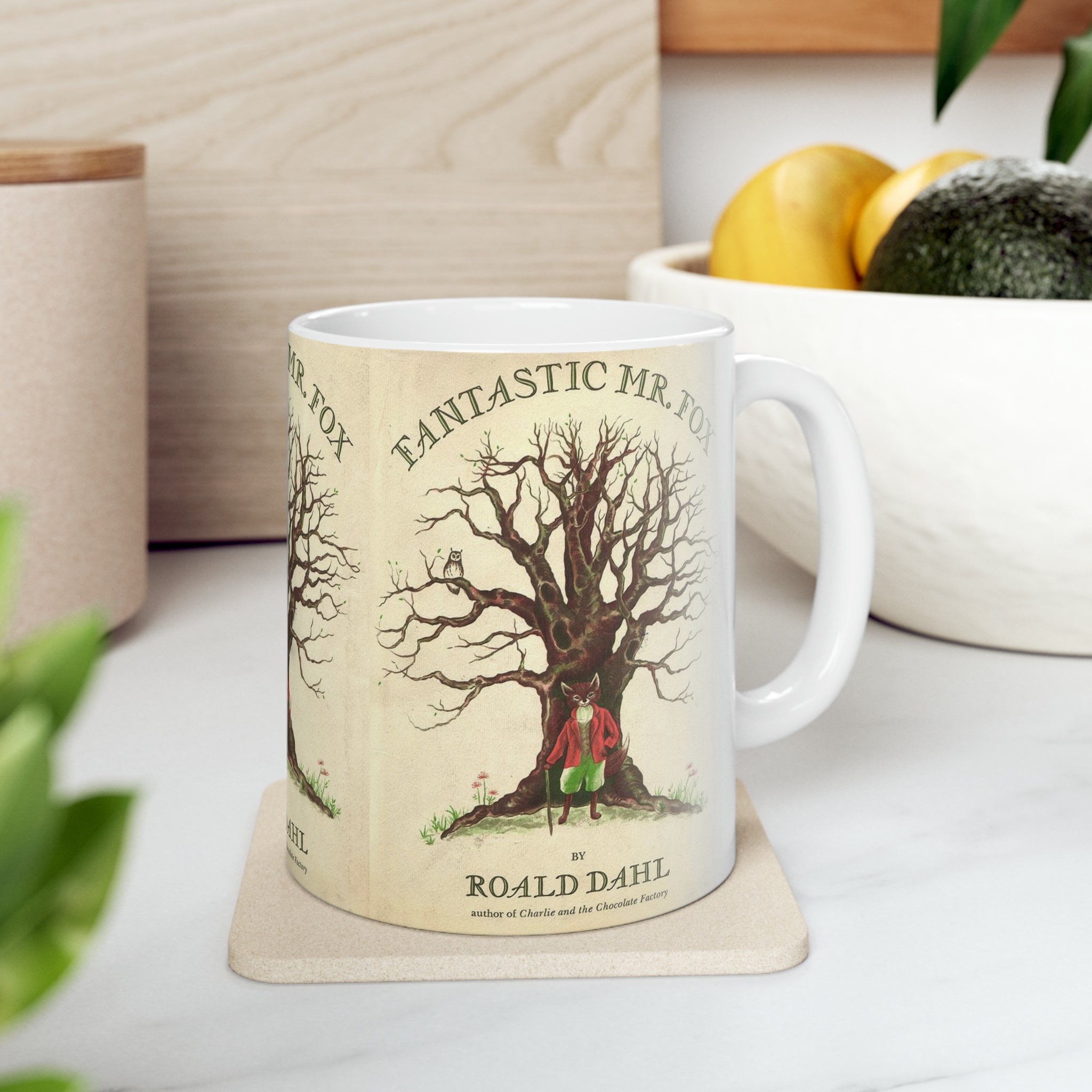 Roald Dahl's Fantastic Mr Fox Book Cover Coffee Mug, Book Mugs, Coffee ...
