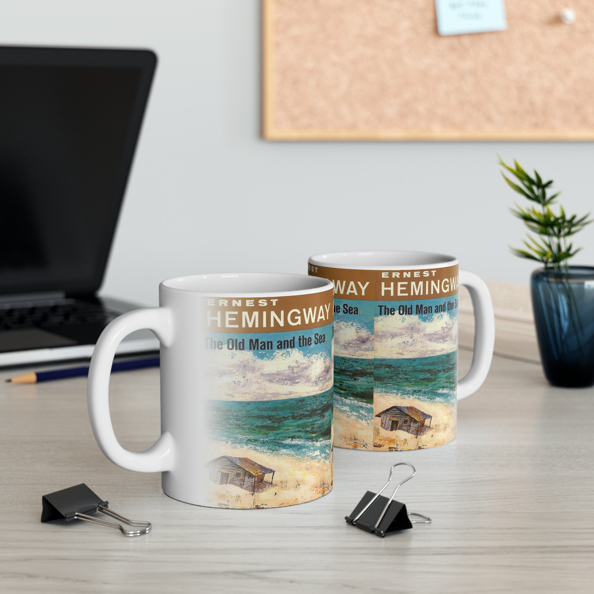 Ernest Hemingway's the Old Man and the Sea Book Cover Coffee Mug, Book ...