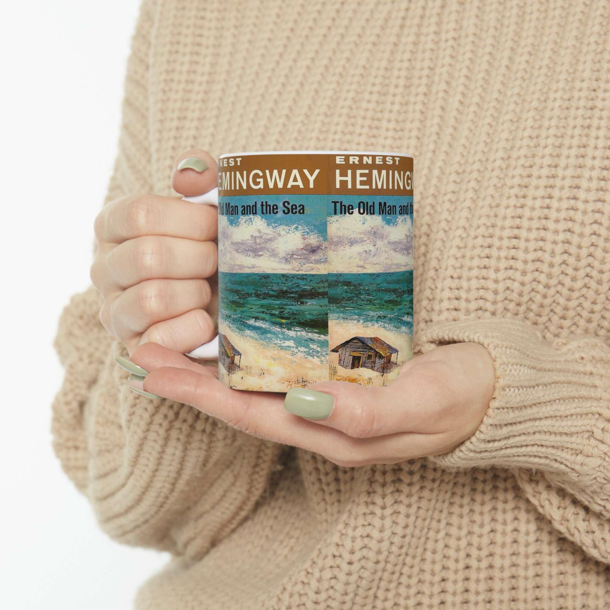 Ernest Hemingway's the Old Man and the Sea Book Cover Coffee Mug, Book ...