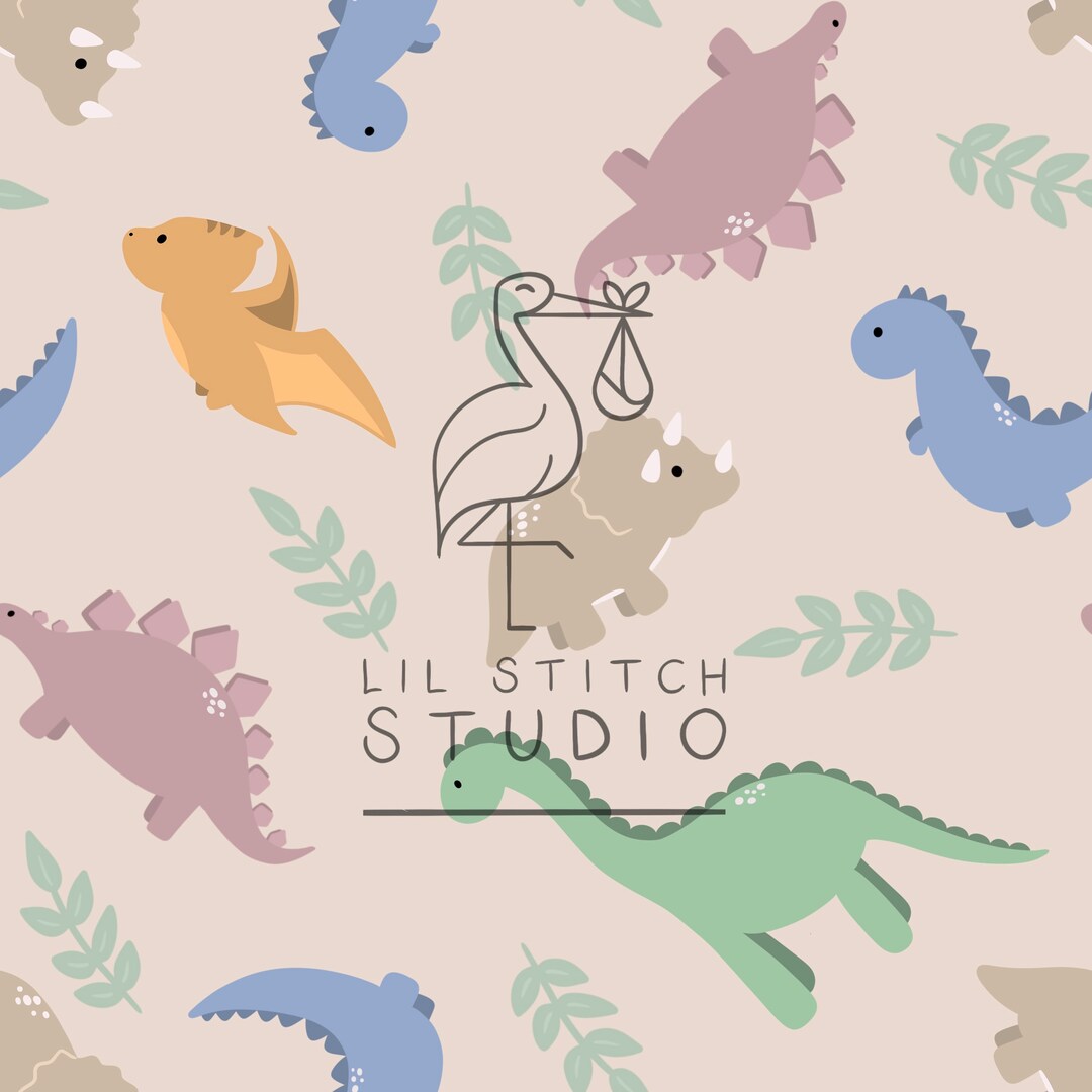Dino Seamless Pattern, Dinos Digital Download, Dino Fabric Printing - Etsy