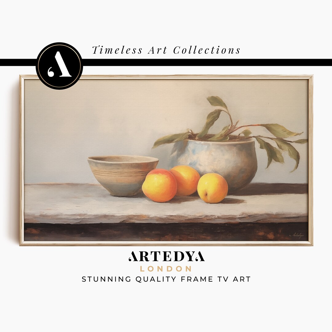 Vintage Fruit Still Life Peaches Neutral Tones Digital Download Samsung ...