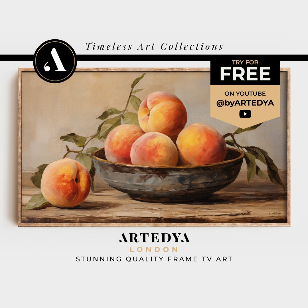 Vintage Fruit Still Life - Peaches | Neutral Tones | Digital Download ...