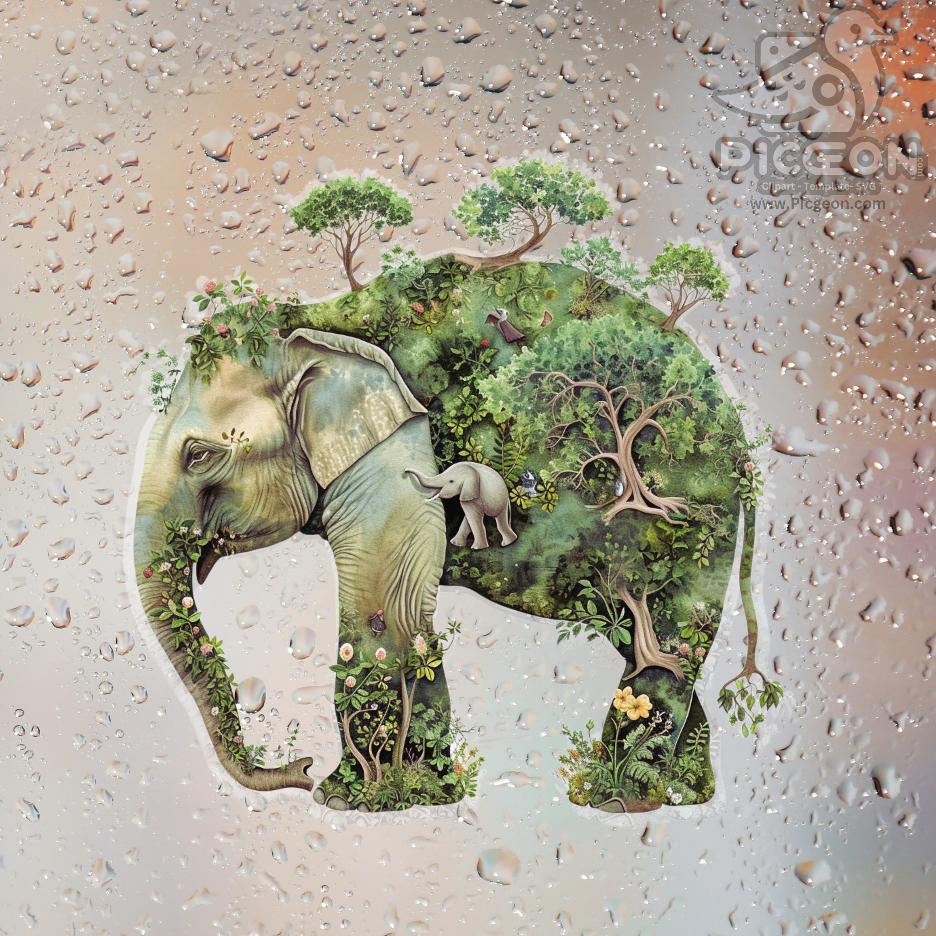 Whimsical Animals Fairy Tale Scenes PNG Clipart Bundle Nordic Svg for ...