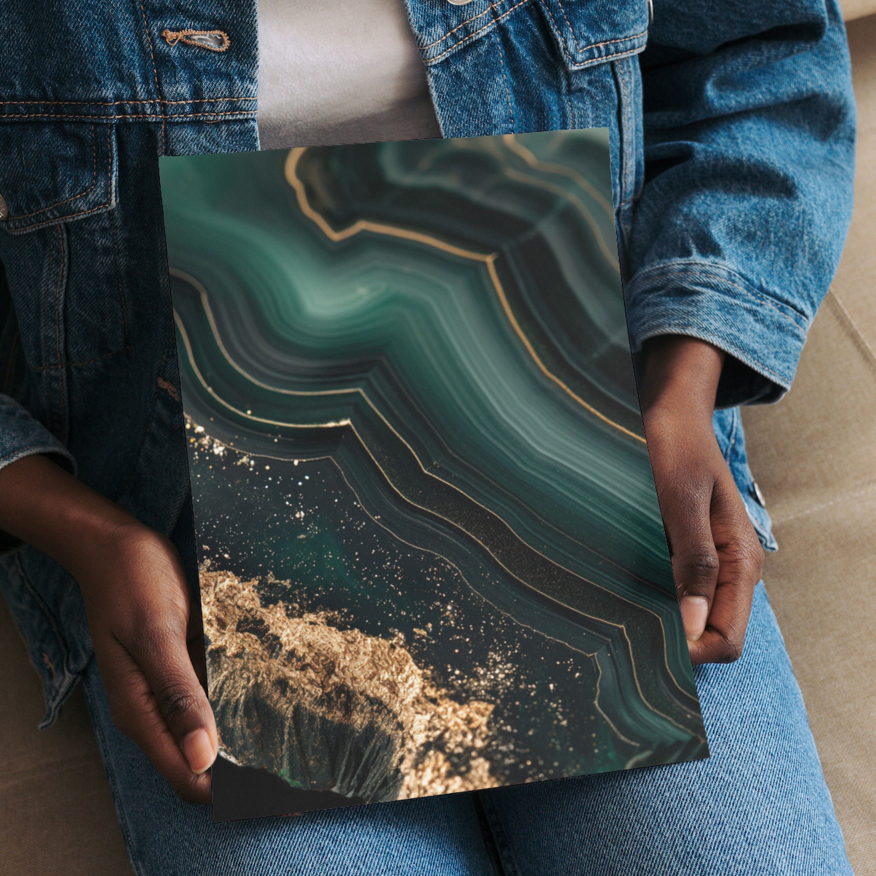 Emerald Agate Slices Gold Clipart PNG Agate Border Svg for Shirt Geode ...