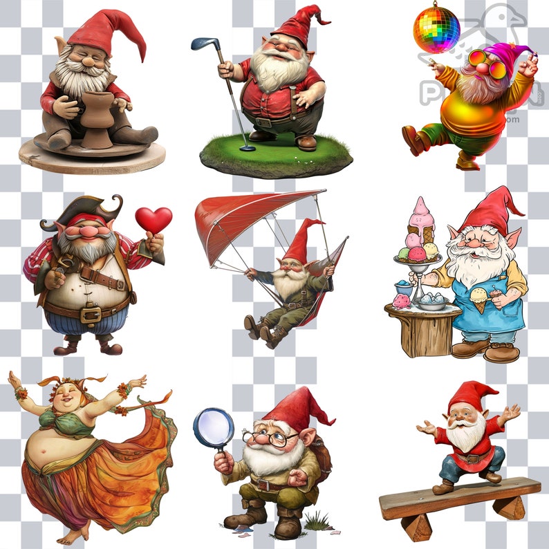 350+ Whimsical Gnomes PNG Clipart Bundle Christmas Gnome Svg for Shirts ...