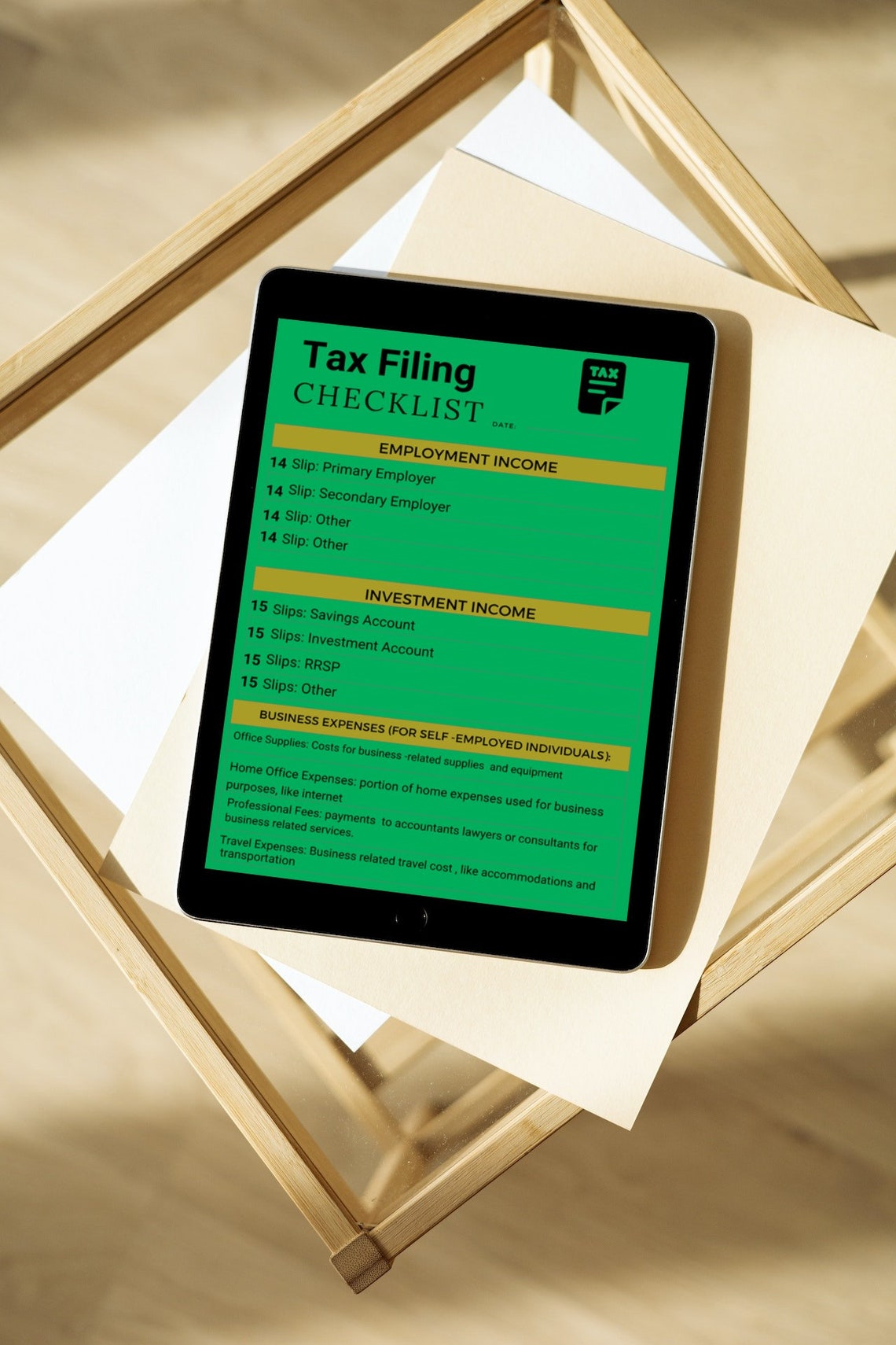 Printable Digital, Tax Filling Checklist, Tax Return Workbook L Tax ...