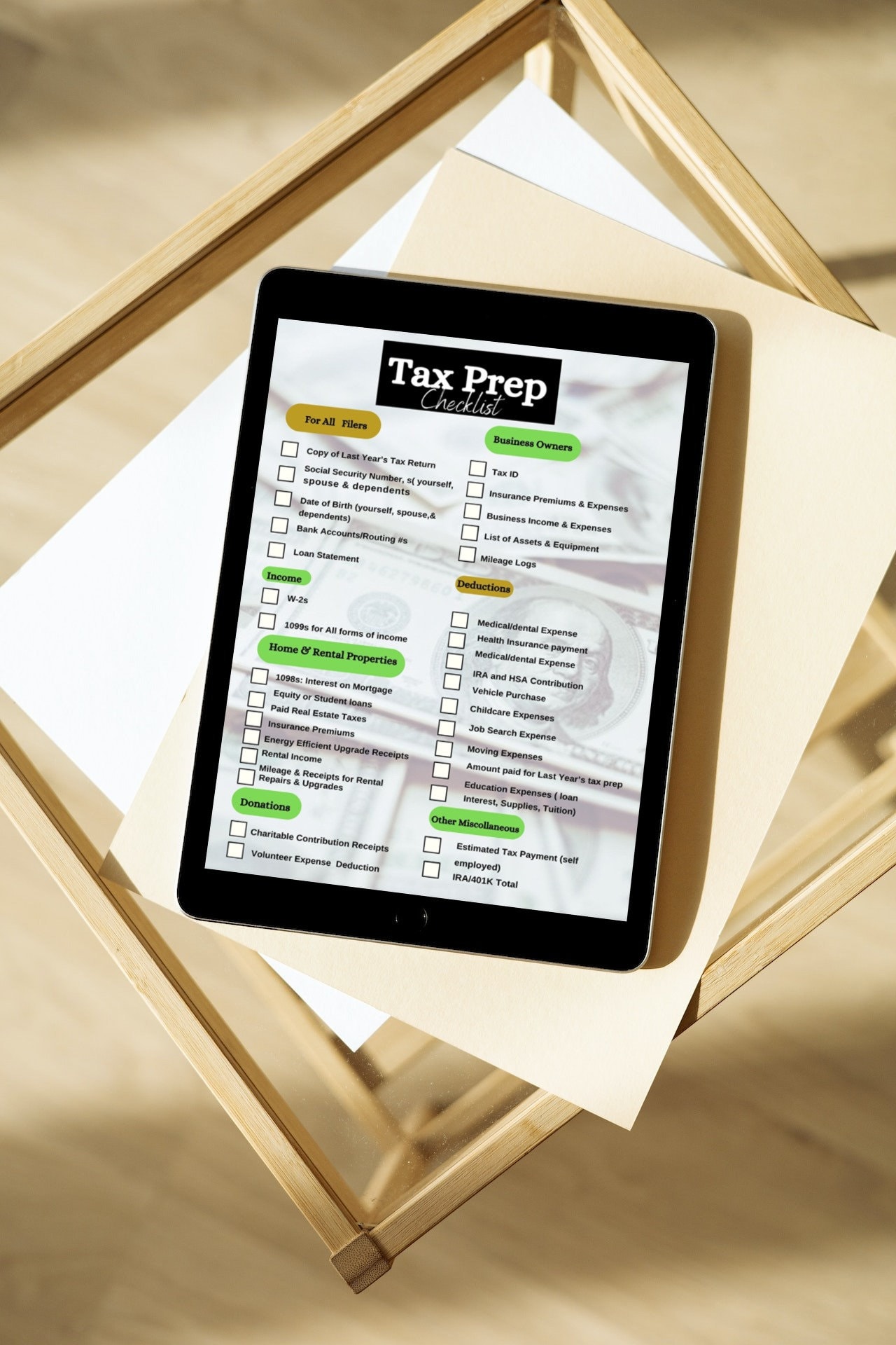 Tax Prep Checklist, Tracker Printable, Tax Prep 2024, Tax Checklist ...