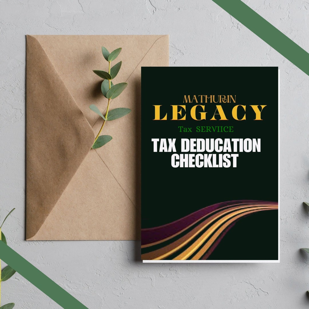 Tax Deduction Checklist, Tax Boss Interactive Workbook and Planner ...