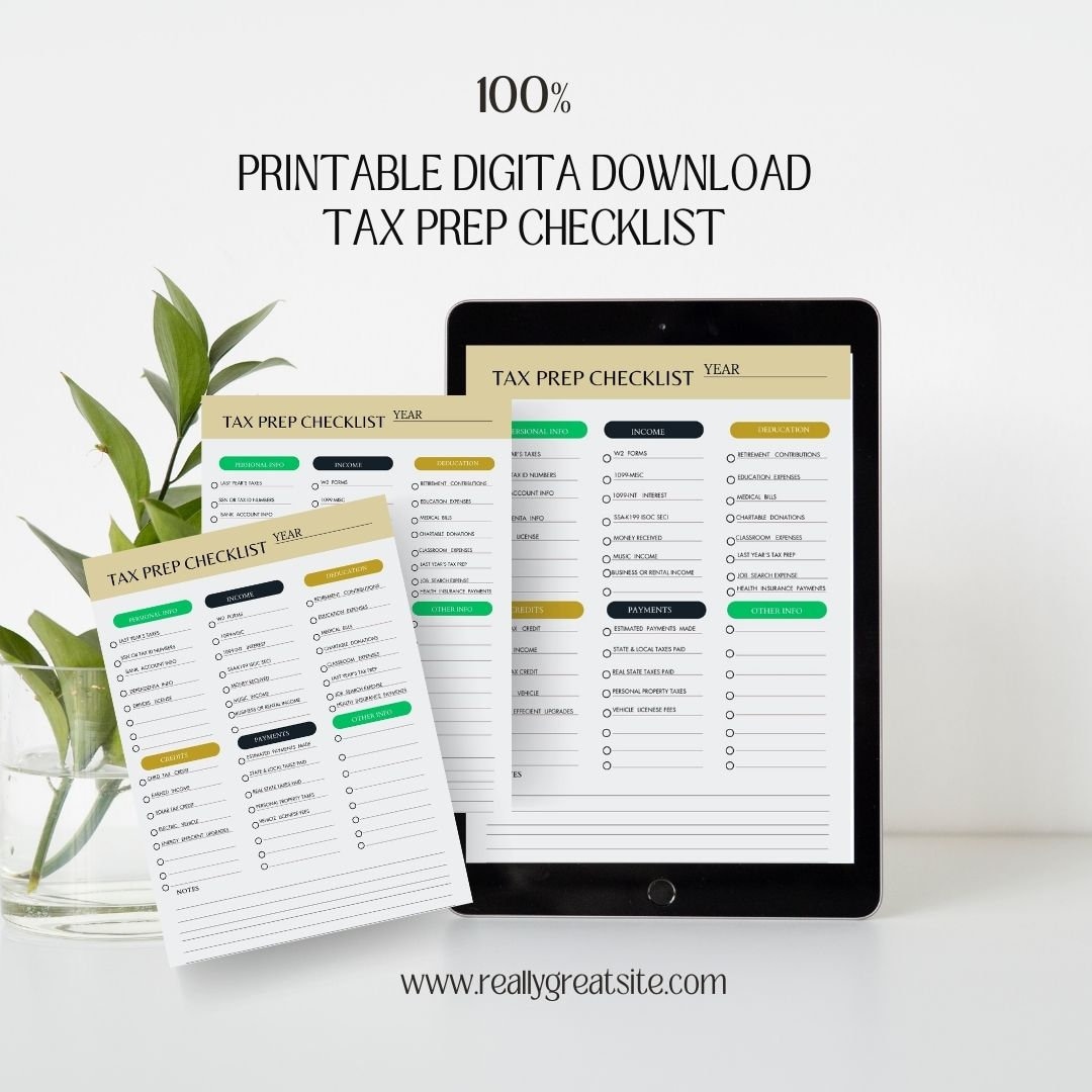 Tax Prep Checklist, Expense Tracker, Business Planner, Inventory ...