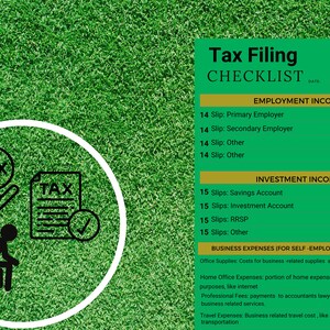 Printable Digital, Tax Filling Checklist, Tax Return Workbook L Tax ...